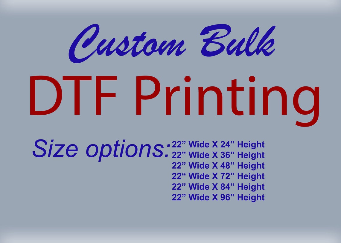 Custom Full Dtf Print Ready to Transfer Vinyl Wholesale DTF - Etsy