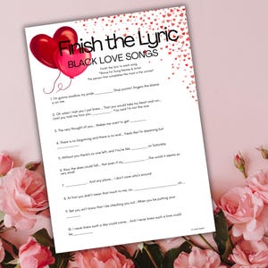 Finish the Lyric: Rnb Game | Printable Digital Download | Fun Music ...