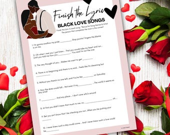 Finish the Lyric: Rnb Game | Printable Digital Download | Fun Music ...