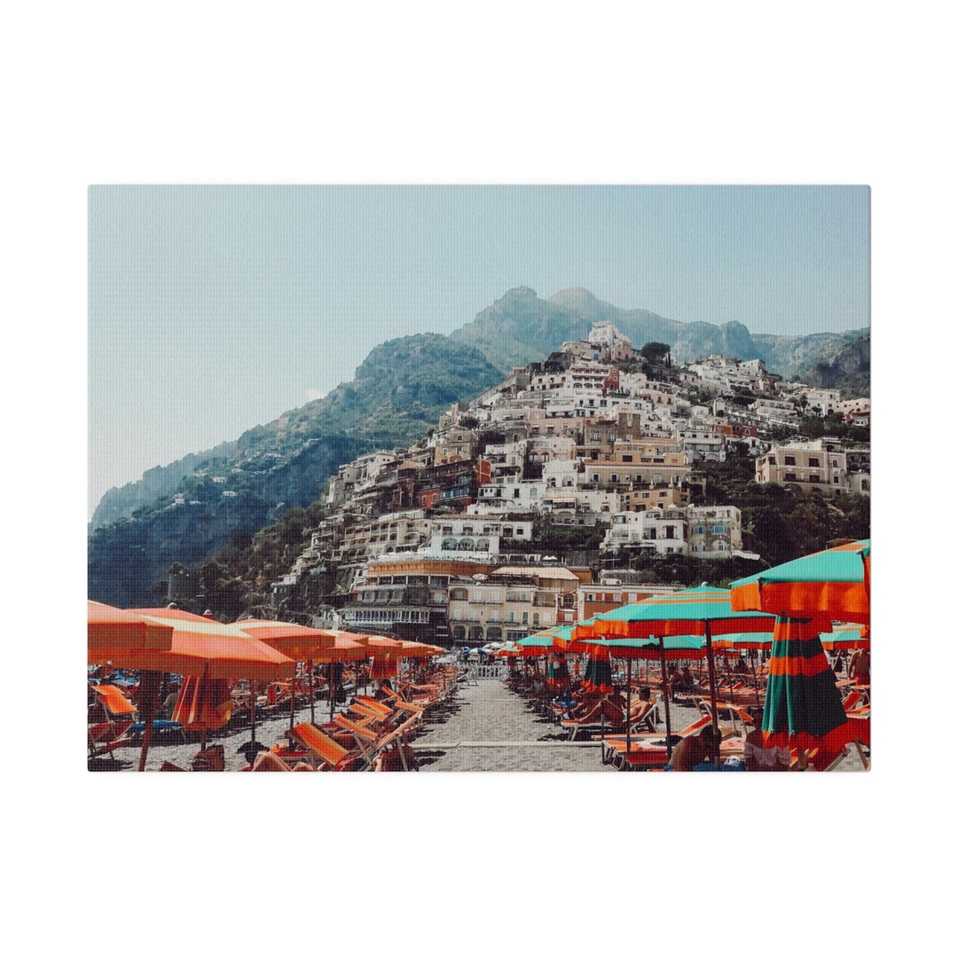 Postcard From Positano, Italy Matte Canvas, Stretched, 0.75" - Etsy