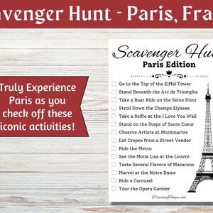 Scavenger Hunt for Paris, France - Family Vacation Activity - Gift for ...