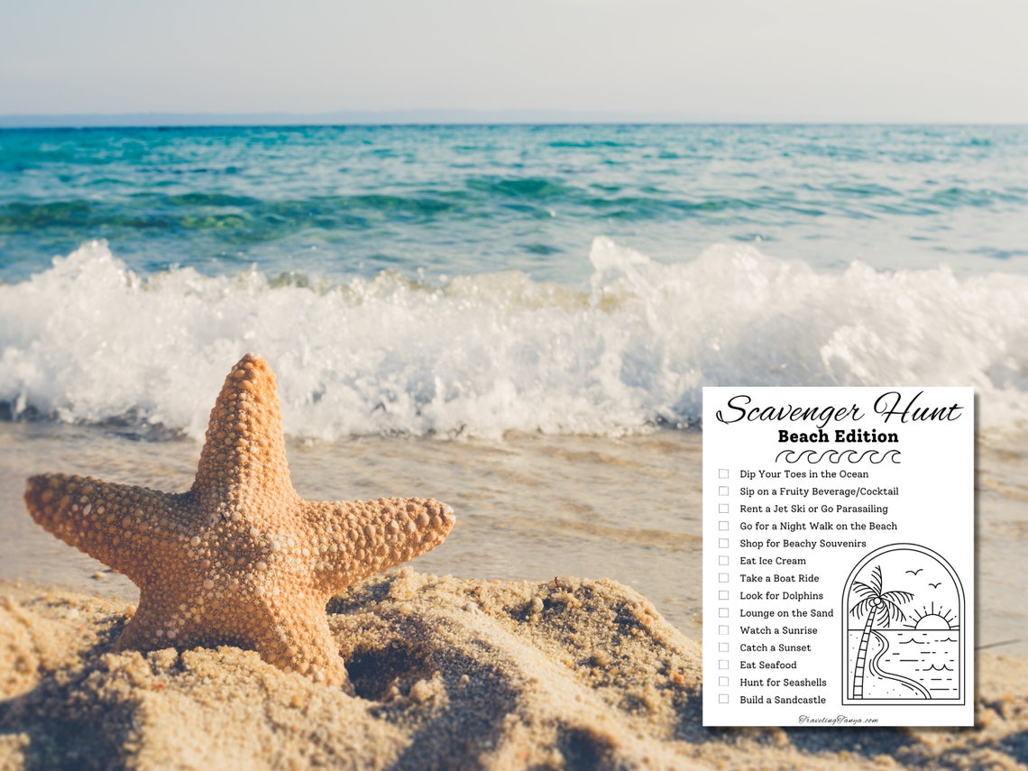 Beach Scavenger Hunt Family Vacation Activity Beach Vacation Travel ...