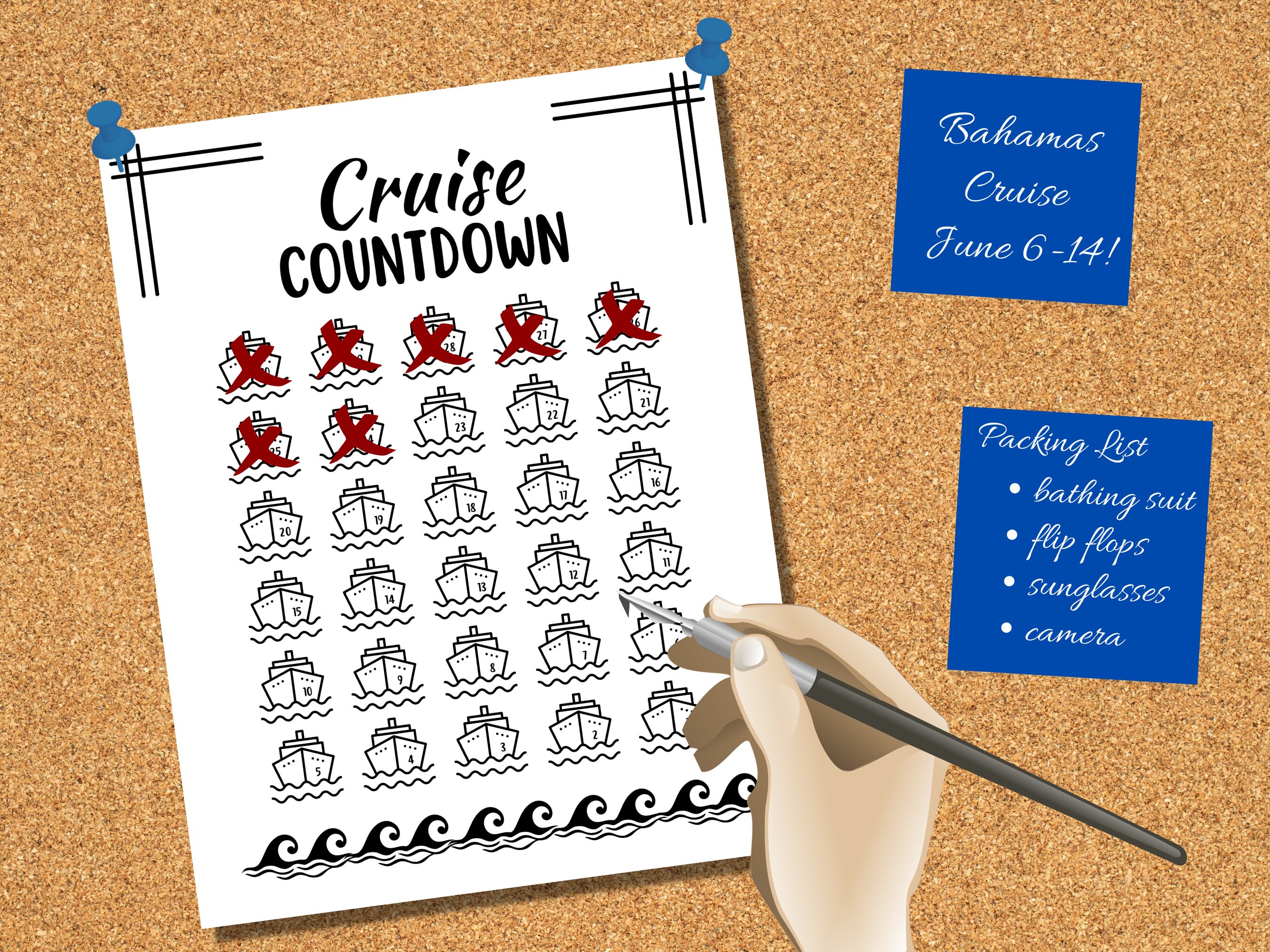 Cruise Countdown - Vacation Countdown - Cruise Calendar - Travel ...