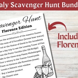 Italy Scavenger Hunt Bundle - 3 Scavenger Hunts - Rome, Florence ...