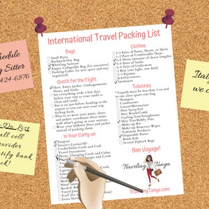 Packing Checklist & Tips for International Travel - Vacation Checklist ...