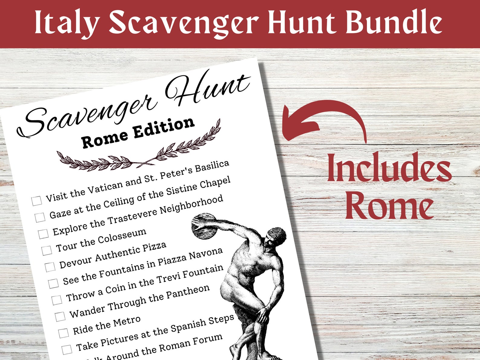 Italy Scavenger Hunt Bundle - 3 Scavenger Hunts - Rome, Florence ...