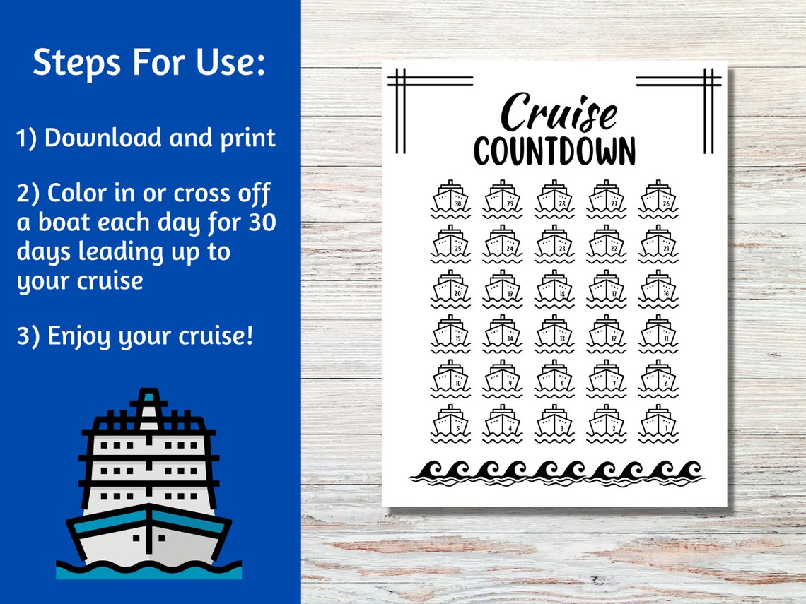 Cruise Countdown - Vacation Countdown - Cruise Calendar - Travel ...