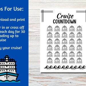 Cruise Countdown - Vacation Countdown - Cruise Calendar - Travel ...