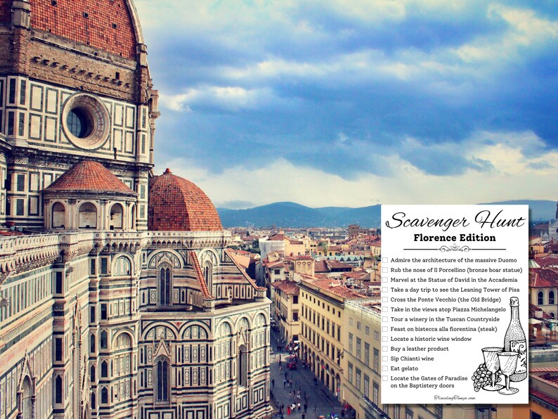 Scavenger Hunt for Florence, Italy - Family Vacation Activity - Italy ...