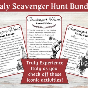 Italy Scavenger Hunt Bundle - 3 Scavenger Hunts - Rome, Florence ...