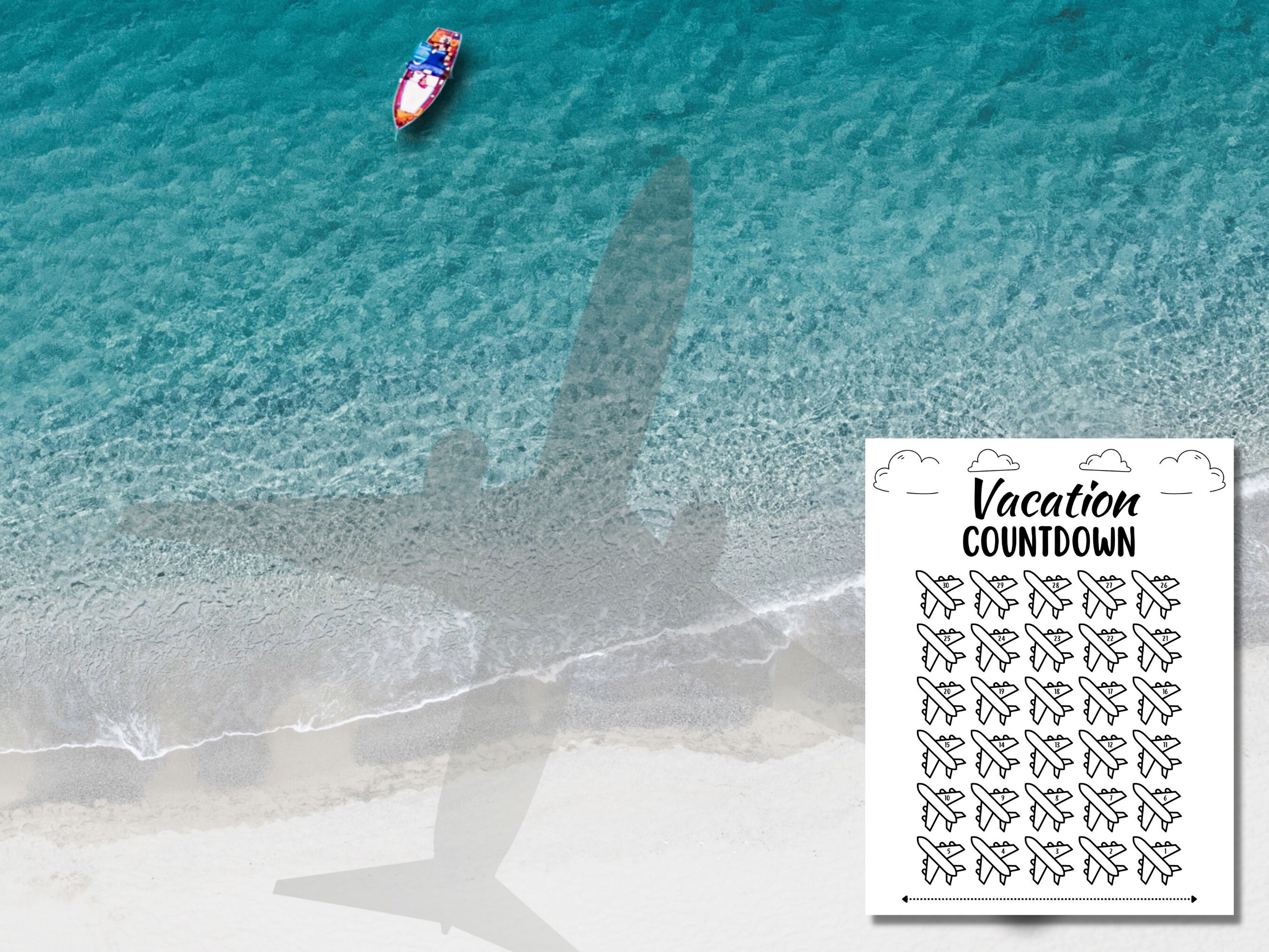 Vacation Countdown - Travel Printable - Trip Countdown - Travel ...