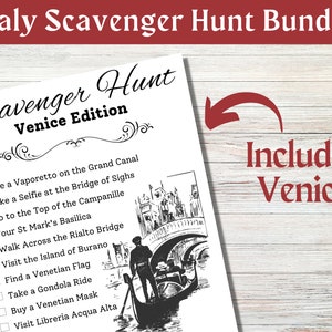 Italy Scavenger Hunt Bundle - 3 Scavenger Hunts - Rome, Florence ...