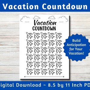 Vacation Countdown - Travel Printable - Trip Countdown - Travel ...