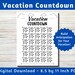 Vacation Countdown - Travel Printable - Trip Countdown - Travel ...