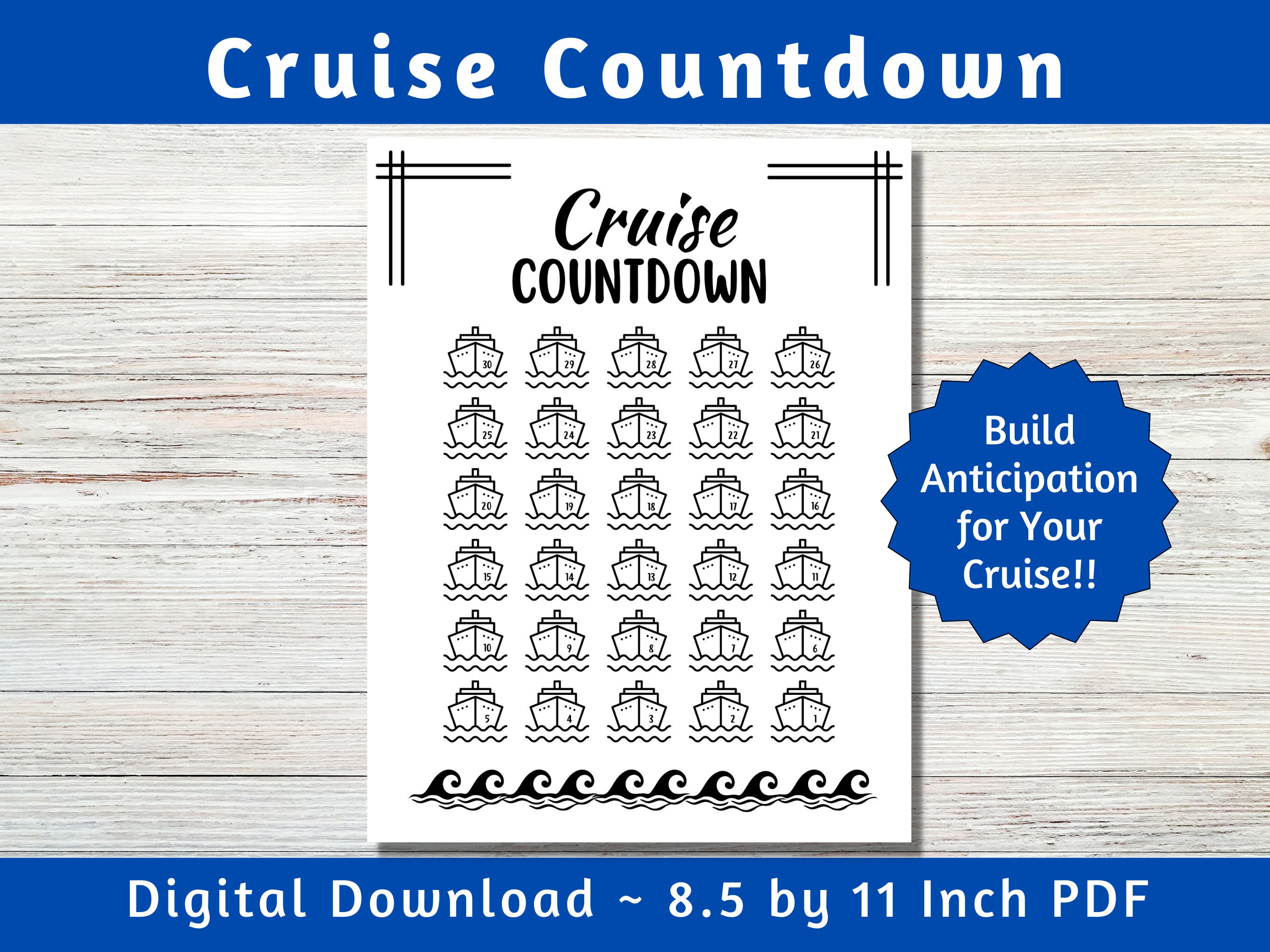 Cruise Countdown - Vacation Countdown - Cruise Calendar - Travel ...