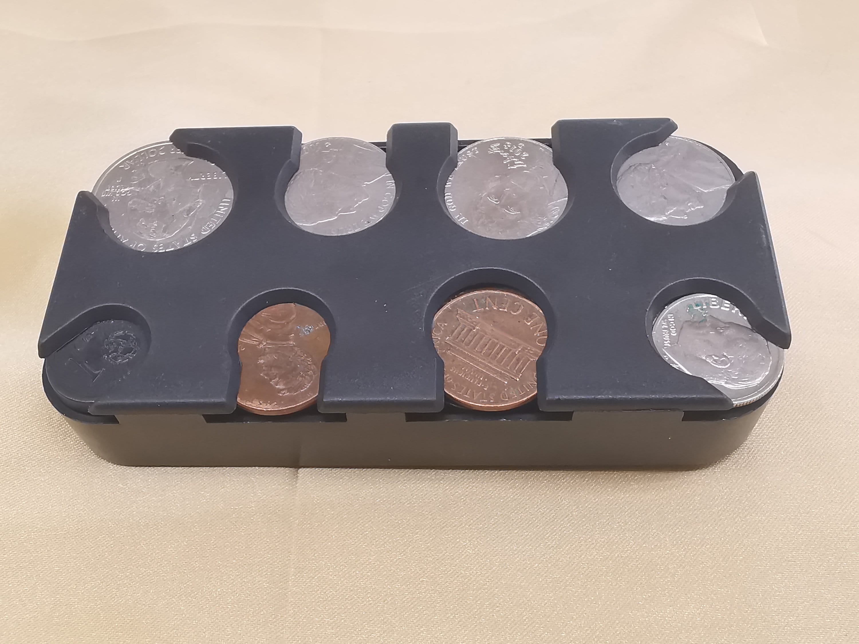 2 Pcs Custom COIN MATE Case Organizer Change Holder Slots for U S Dimes ...