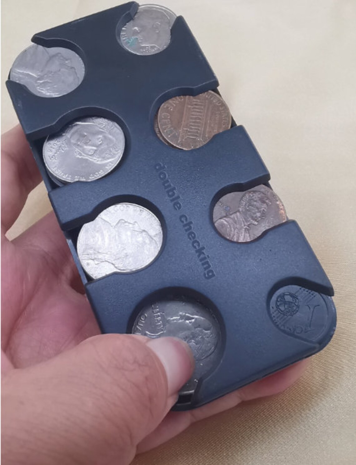 2 Pcs Custom COIN MATE Case Organizer Change Holder Slots for U S Dimes ...
