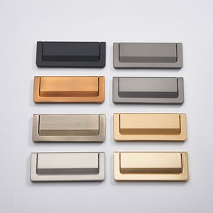 2.5" 3.75" Gold Black Gray Flip Handles Pulls Cabinet Flip Pulls ...