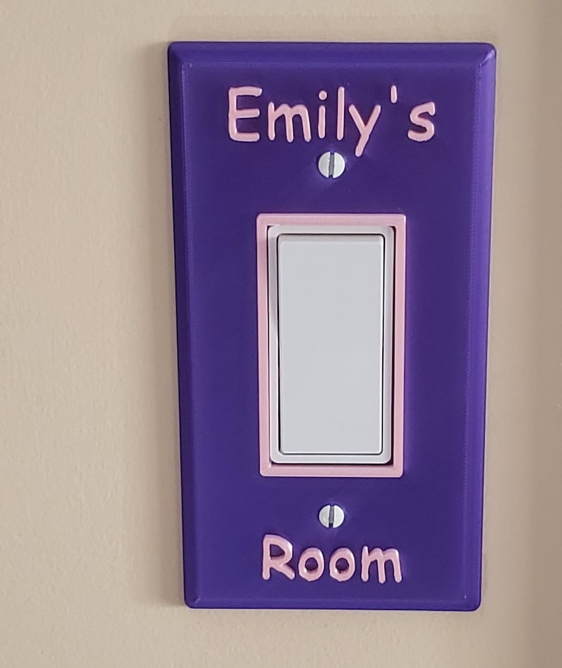 Personalized 3D Printed Light Switch Covers, Custom Light Plate Cover ...