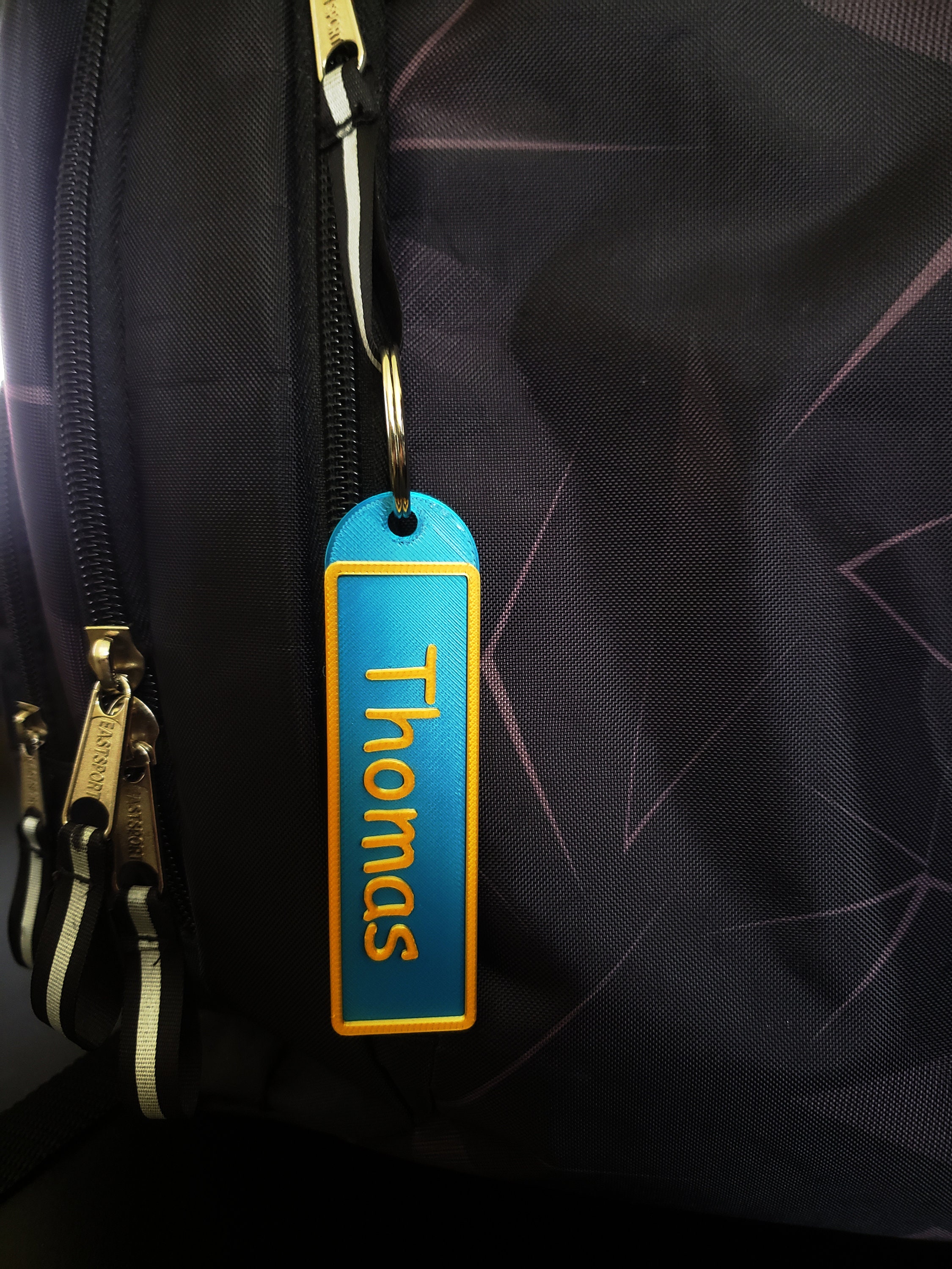 3D Printed Name Tags, Nametag Keychains, Personalized Keyring, Backpack ...