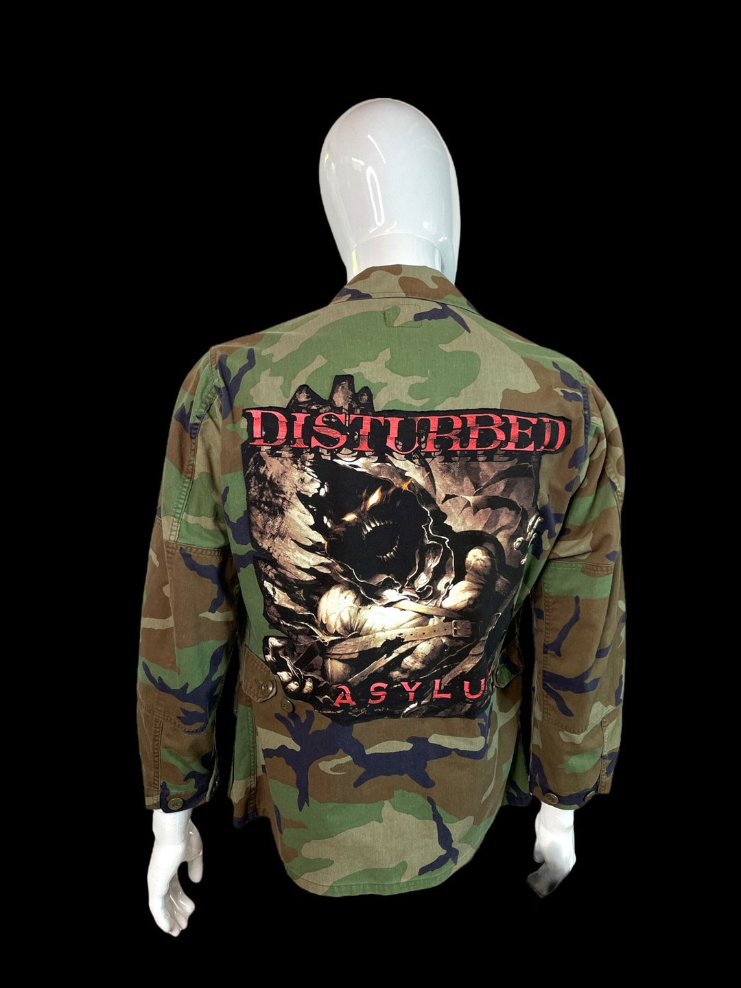 Disturbed X Lamb of God Authentic US Army Camouflage Jacket (mens Size ...
