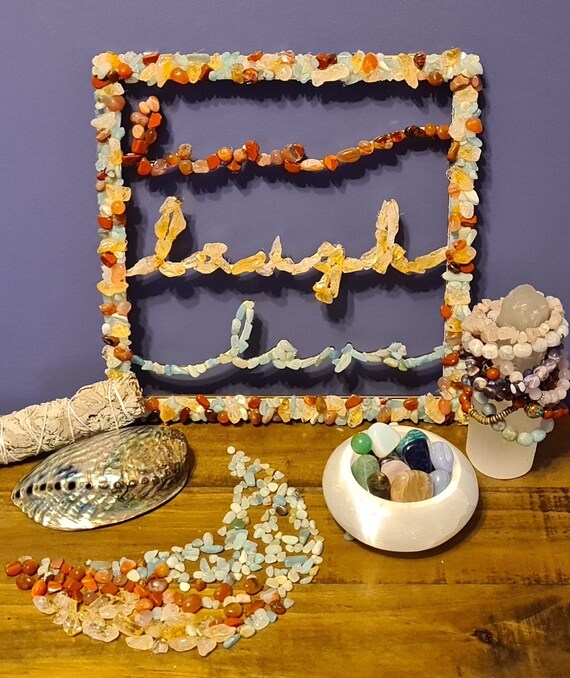 Crystal live Laugh Love Wall Art Unique Crystal - Etsy