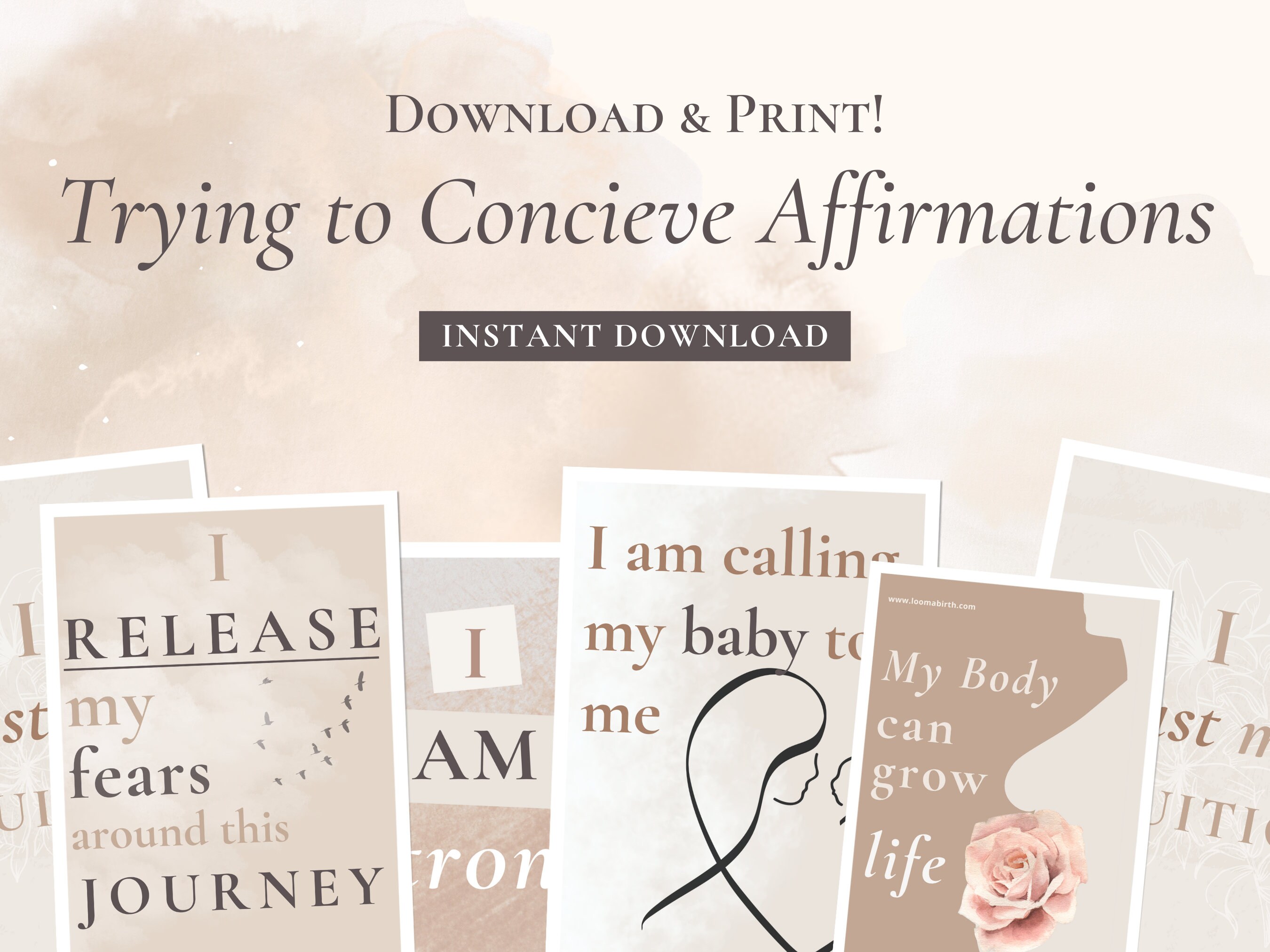 Trying to Conceive Affirmation Printables — loomabirth