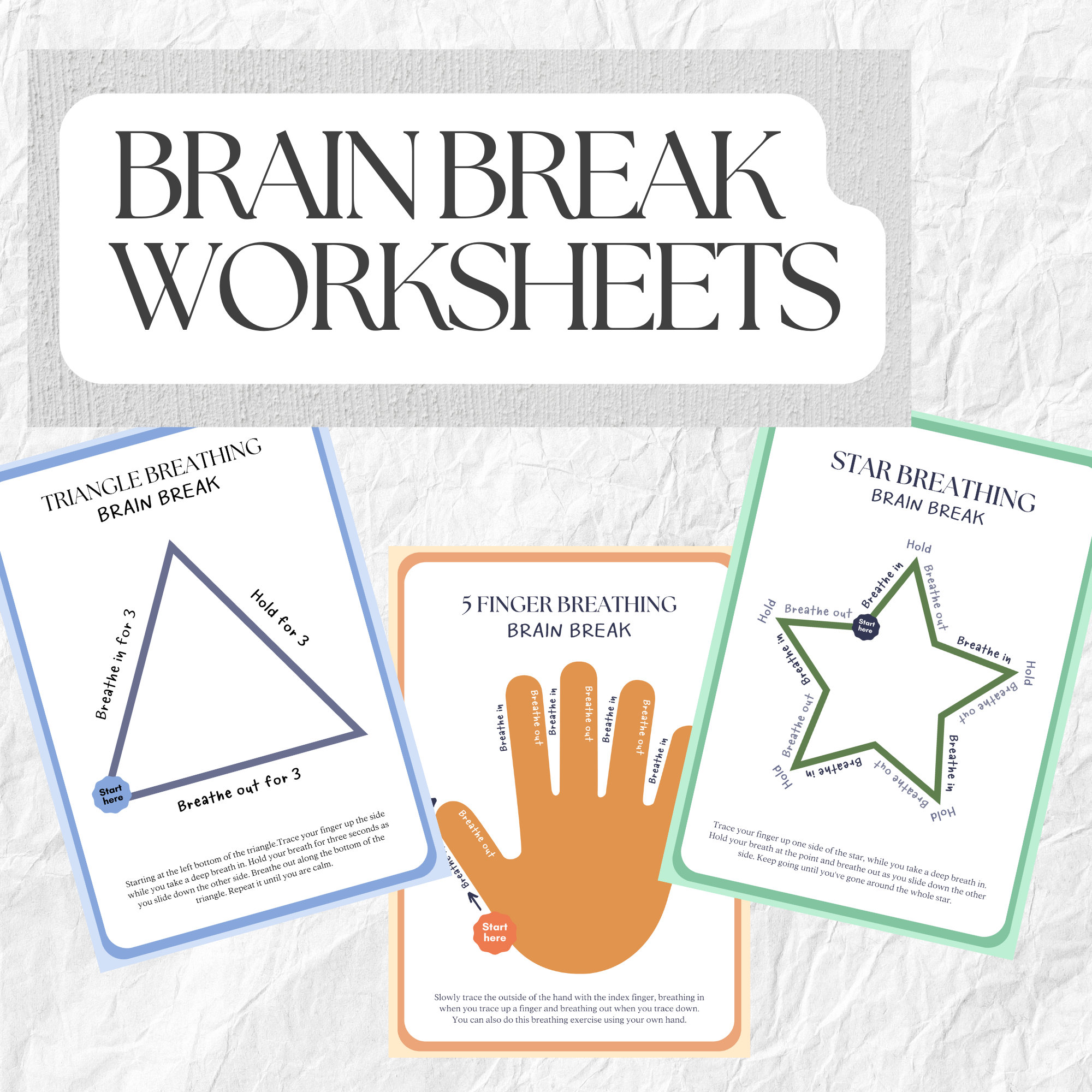 Printable Brain Break Worksheets for the Classroom ~ Encourage ...