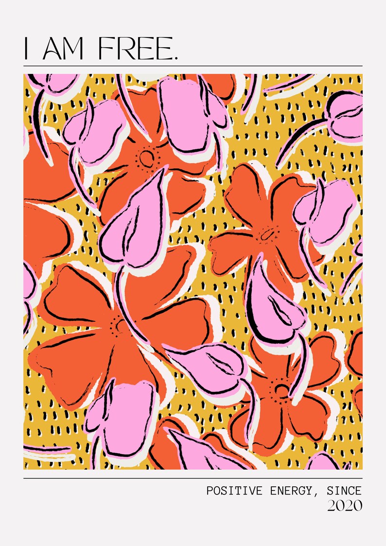 Printable ~ Positive Affirmations Wall Art | I Am Free | Words of ...