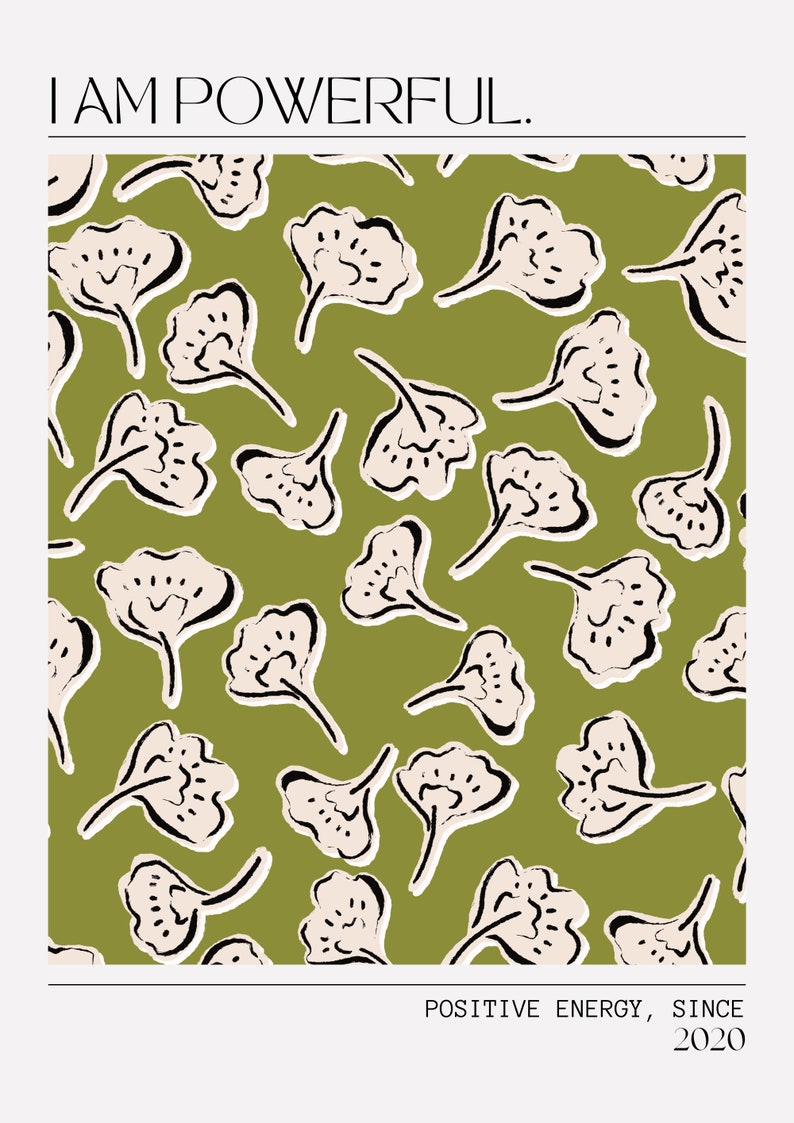 Printable ~ Positive Affirmations Wall Art | I Am Powerful | Words of ...