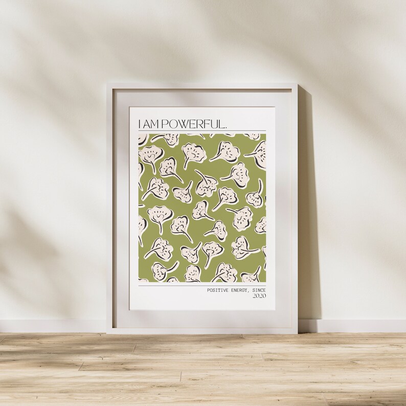 Printable ~ Positive Affirmations Wall Art | I Am Powerful | Words of ...