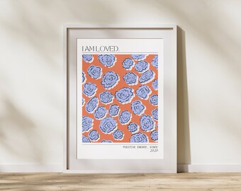 Printable Positive Affirmations Wall Art I Am Powerful Words of ...