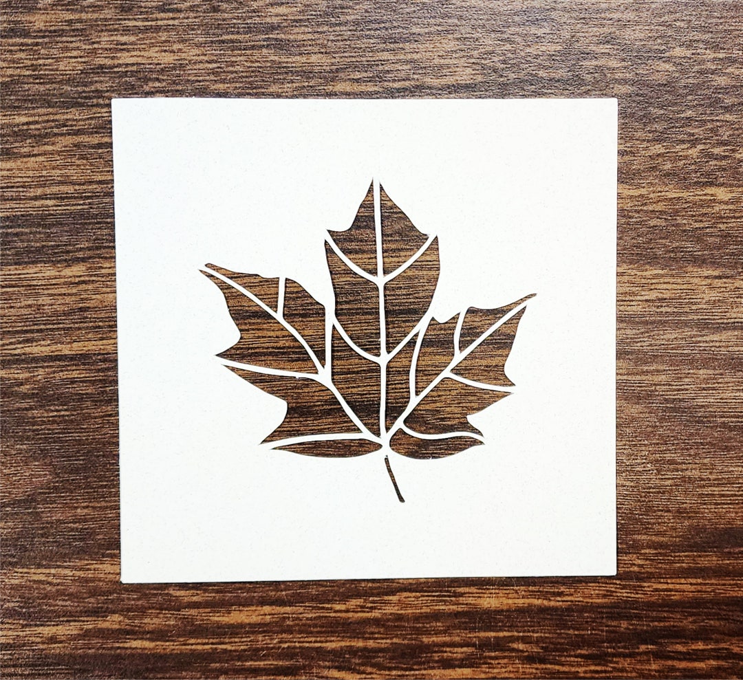 Fall Leaf Stencil SVG PDF PNG Dxf Ai Cdr Jpg Digital - Etsy