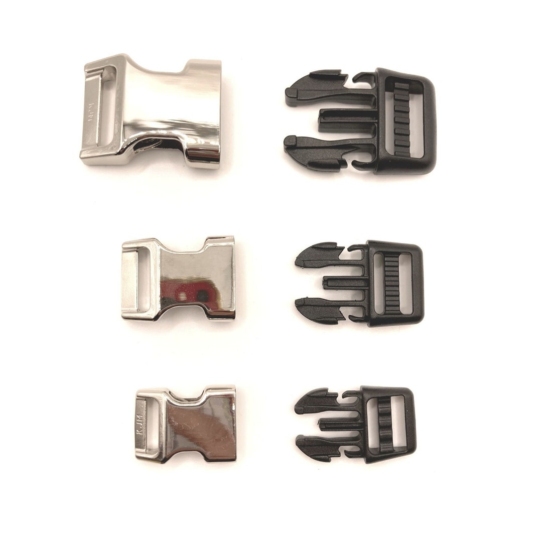 15mm 20mm or 25mm Semi Plastic (POM) Silver Quick Release Buckle ...