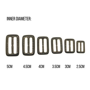 25mm to 50mm Garment Tri-glide Slide | Webbing Slider Buckle Coat Belt ...