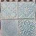 Set of 4 Turquoise Ceramic Tiles - Etsy