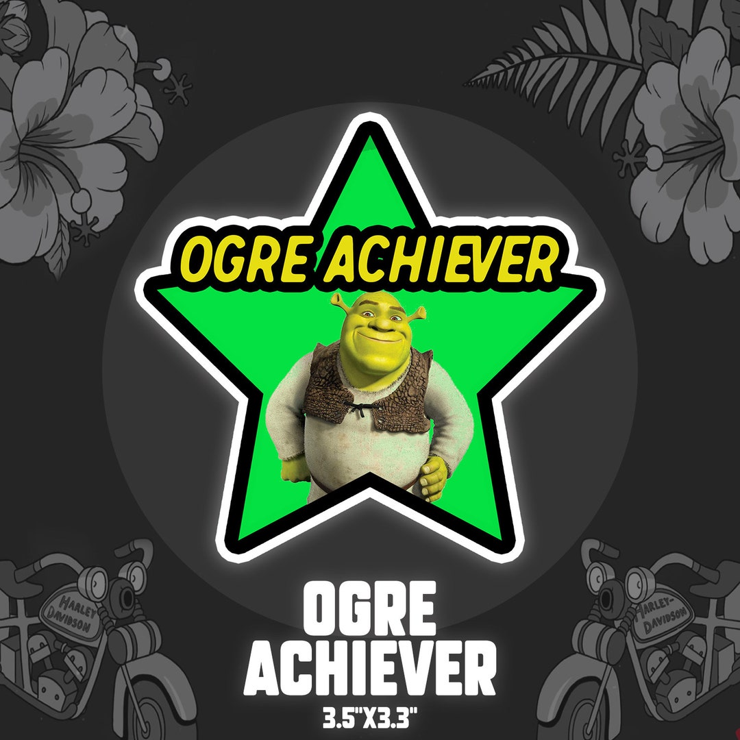 Ogre Achiever - 3.5" Die Cut Sticker - Etsy