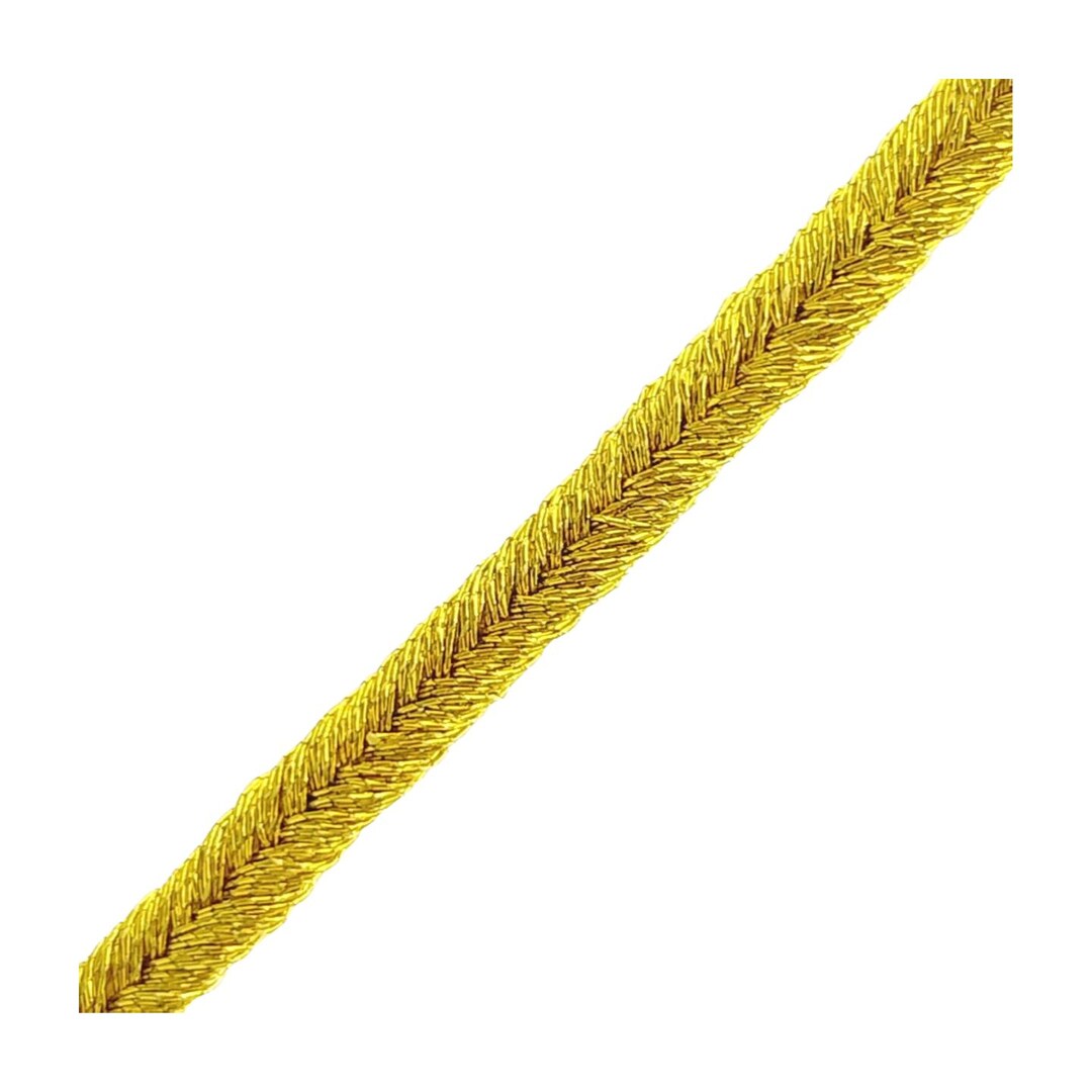 Green Gold Metallic Trim, Gold Braid, Soutache, 3.5mm, Made of Metallic ...