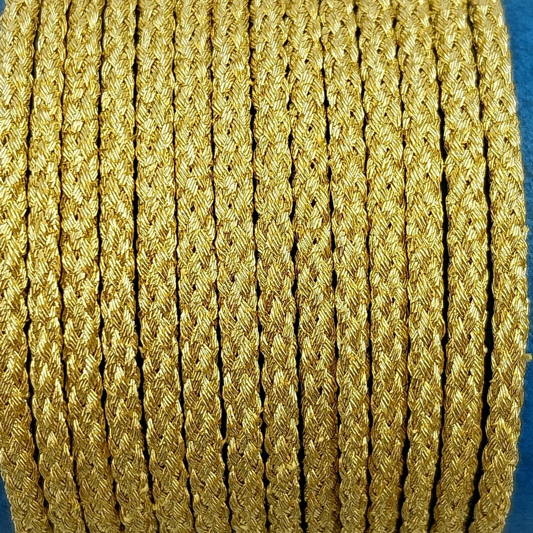 Bright Gold Metallic Cord, Thick, 1.5mm, Metallic Yarn Cord, 1 Meter - Etsy