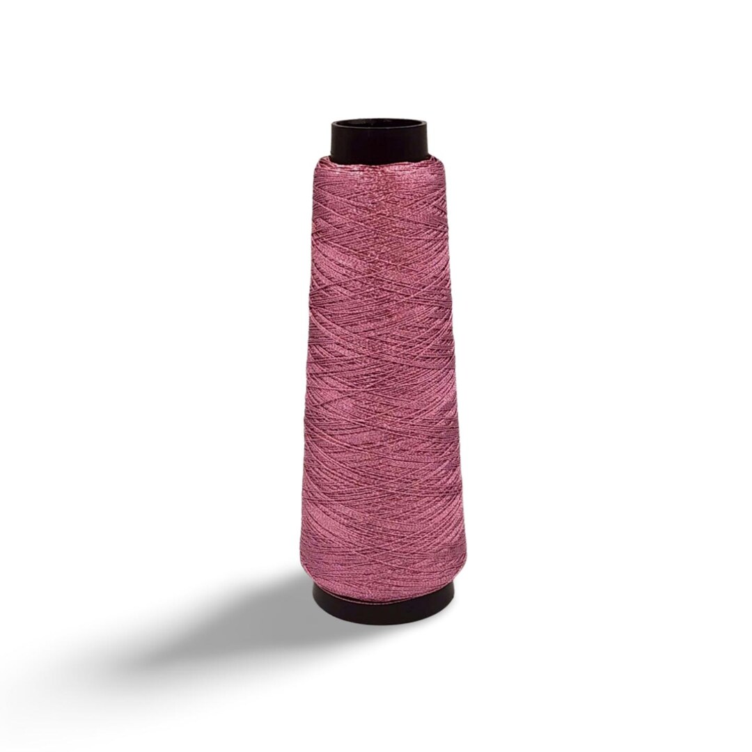 Metallic Hand Embroidery Thread, Pink Color, 420m, Shiny Metallic Yarn ...