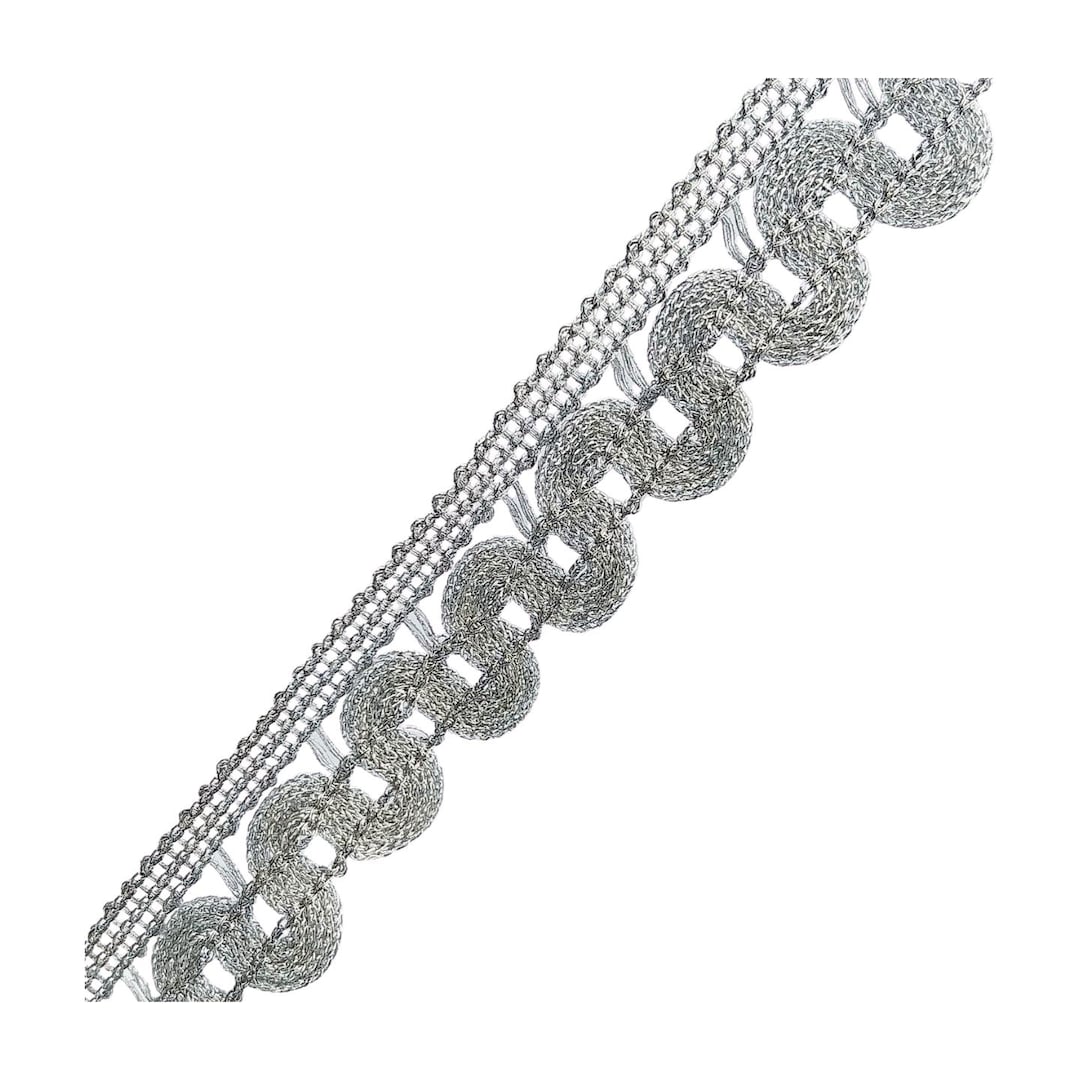 Silver Metallic Trim, Wave Design, Light Silver, 1.9cm, 1 Meter - Etsy