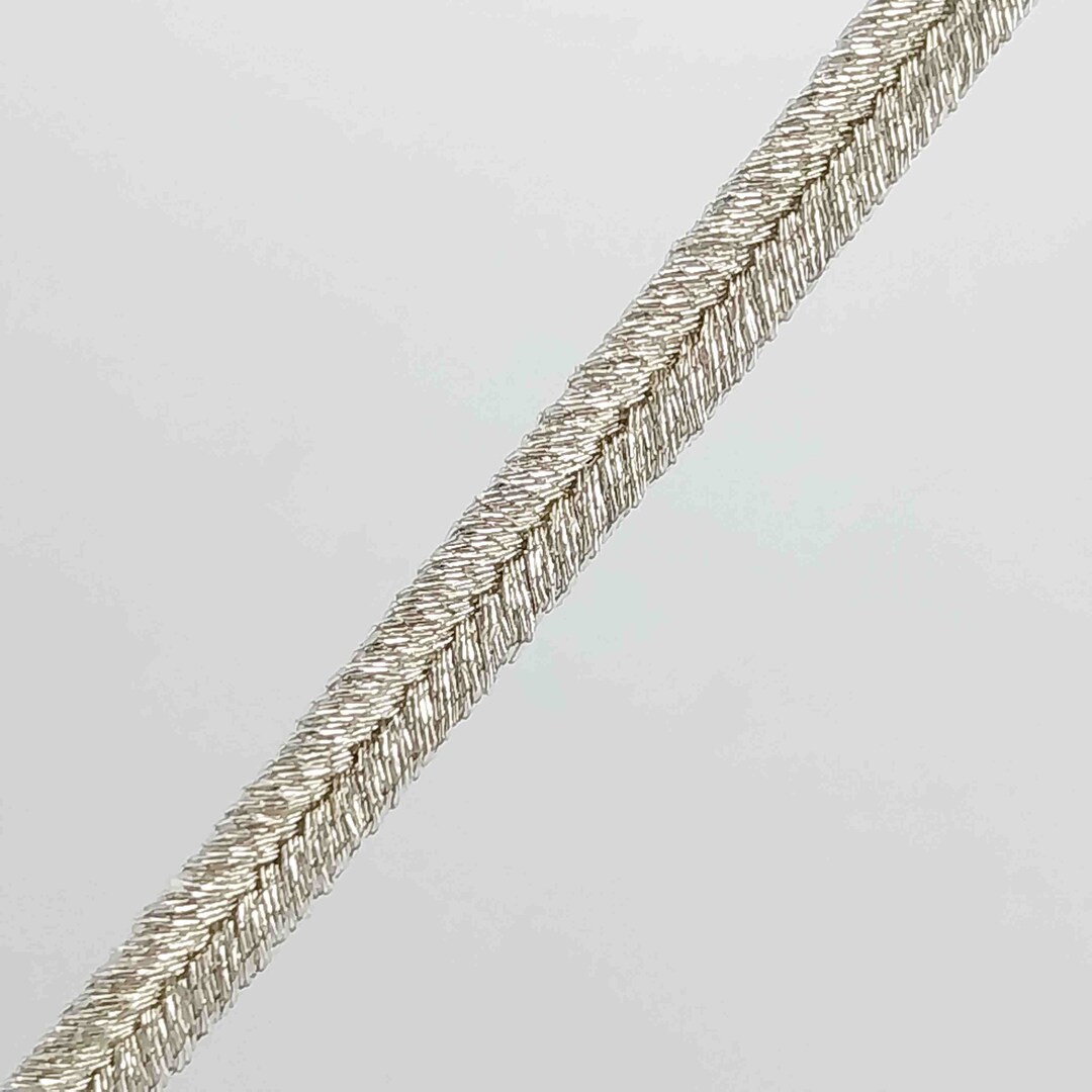 Silver Metallic Thread Trim 1m Braid Chevron 4mm Metallic - Etsy