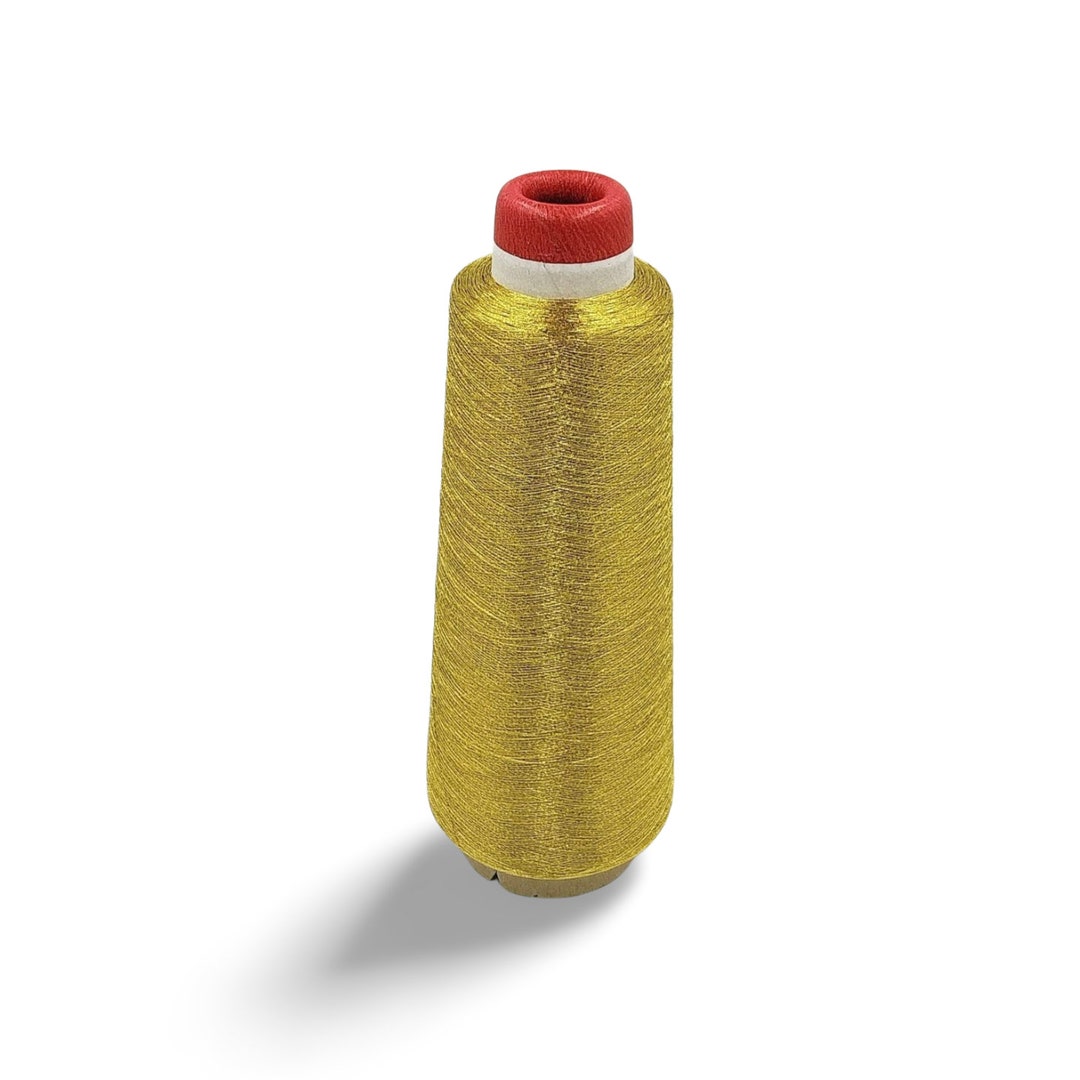 Metallic Machine Embroidery Thread, Medium Gold Colour, Made in Japan ...