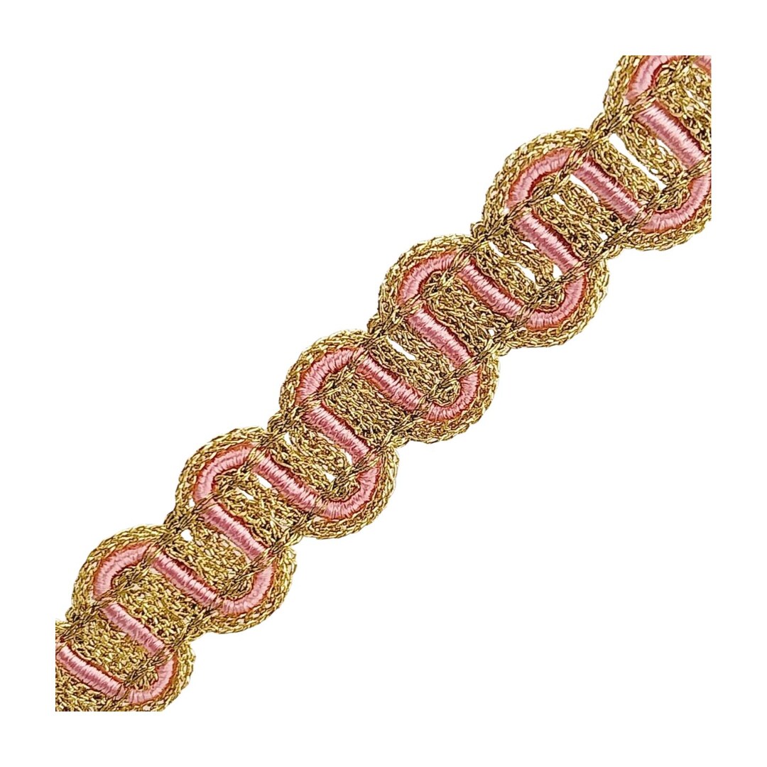 Gold and Pink Metallic Trim, Wave Design, 1.3cm, 1 Meter - Etsy