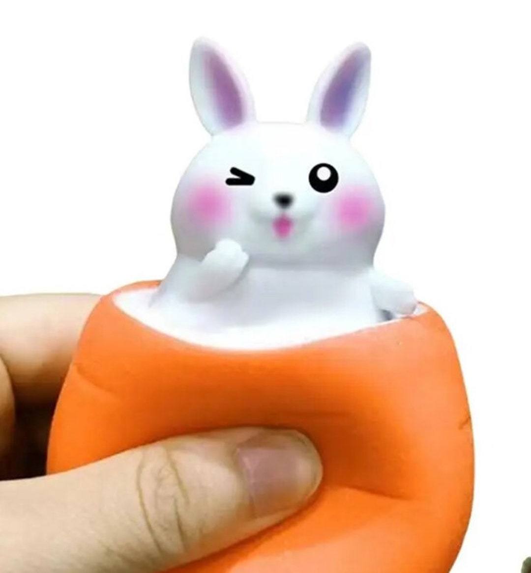 Easter Carrot Rabbit Shape Fidget Toys Funny Squeeze Toys - Etsy