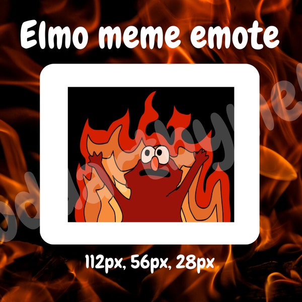 Elmo on Fire Meme - Etsy