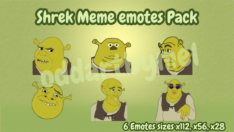 Shrek Meme Emotes for Twitch Streaming - Etsy