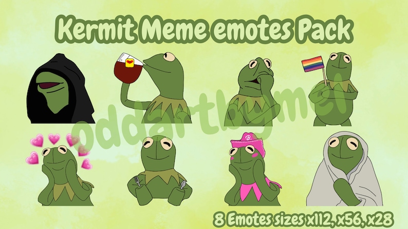 Kermit Meme Emotes - Etsy