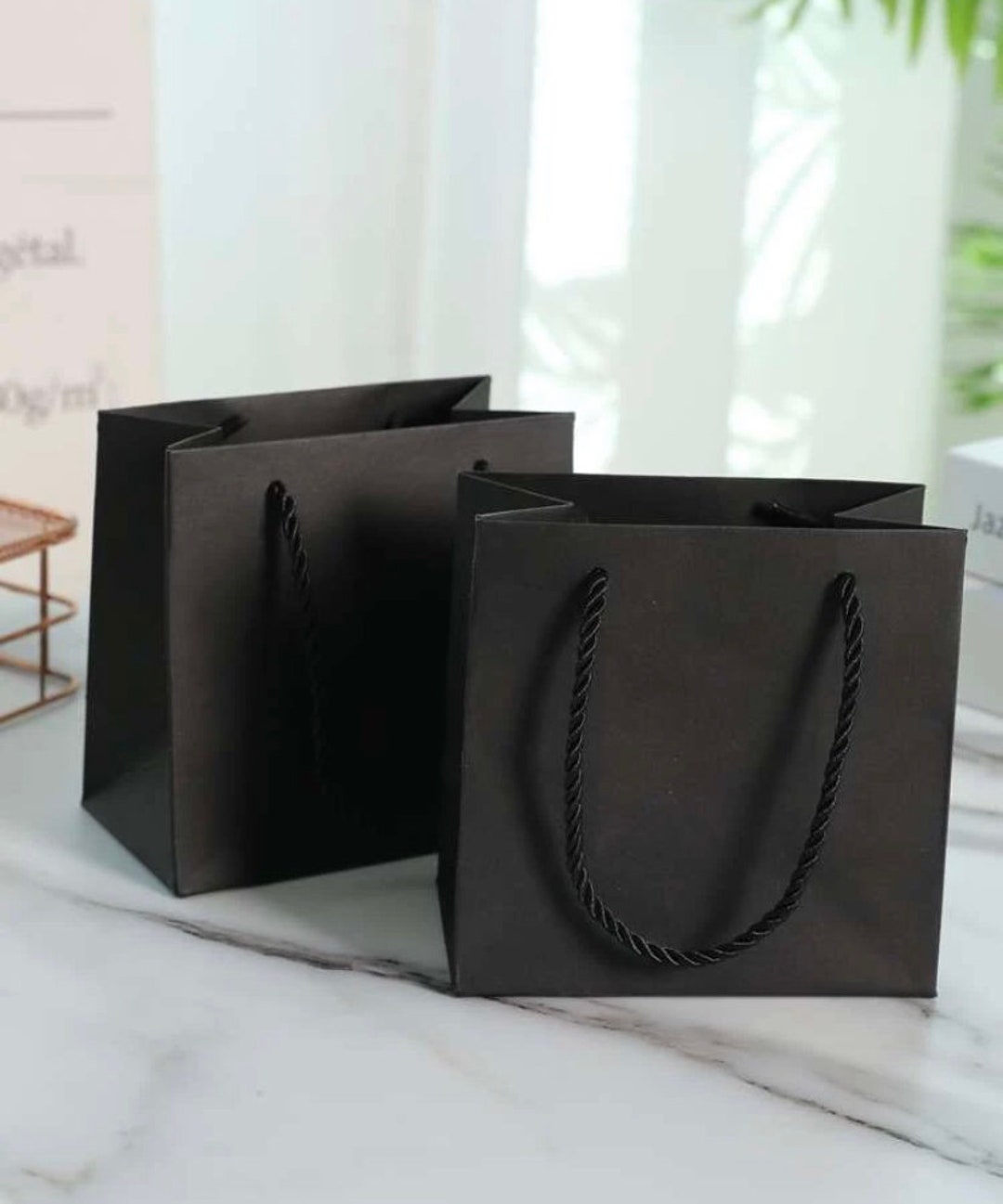 Mini Black Gift Bag for Bridal Party Gift Bag for Birthday Party Gift ...