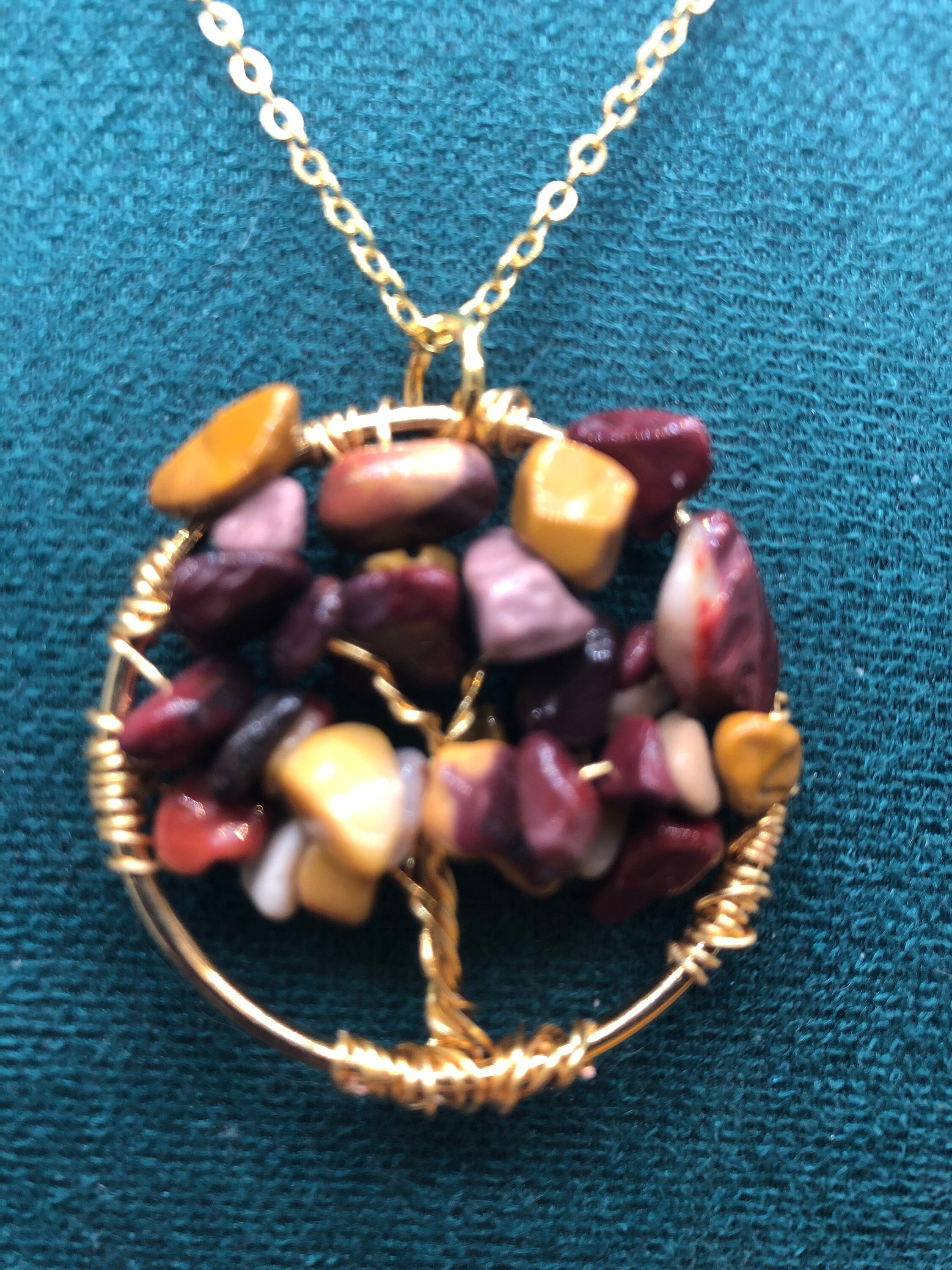 Tree of Life Stone Pendant Necklace - Etsy